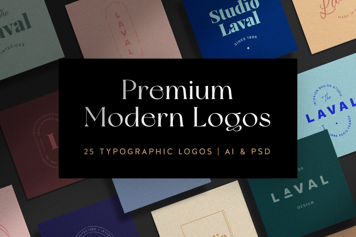 25 Typographic and Modern Premium Logos | Luxury, Contemporary ...