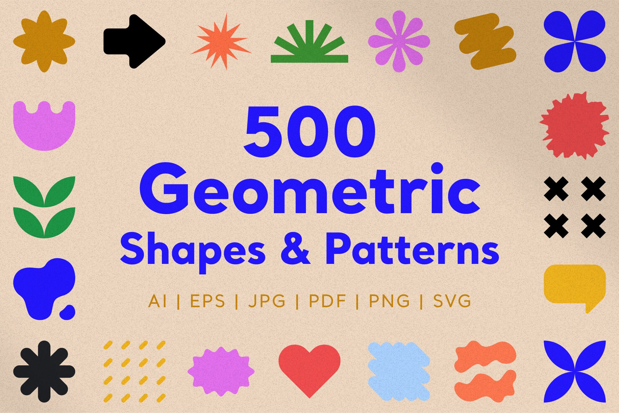 500 Geometric Shapes & Patterns | Vector Icons, Elements, Illustrations ...