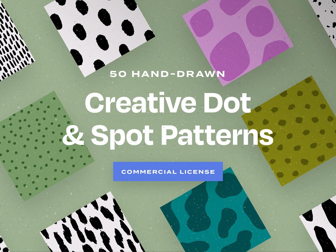 Hand-drawn Dot and Spot Patterns: Black & White Vector Backgrounds ...