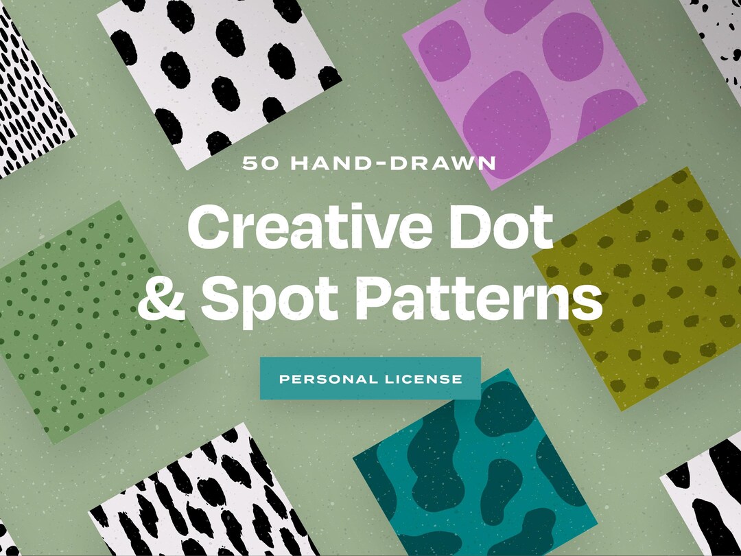 Hand-drawn Dot and Spot Patterns: Black & White Vector Backgrounds ...