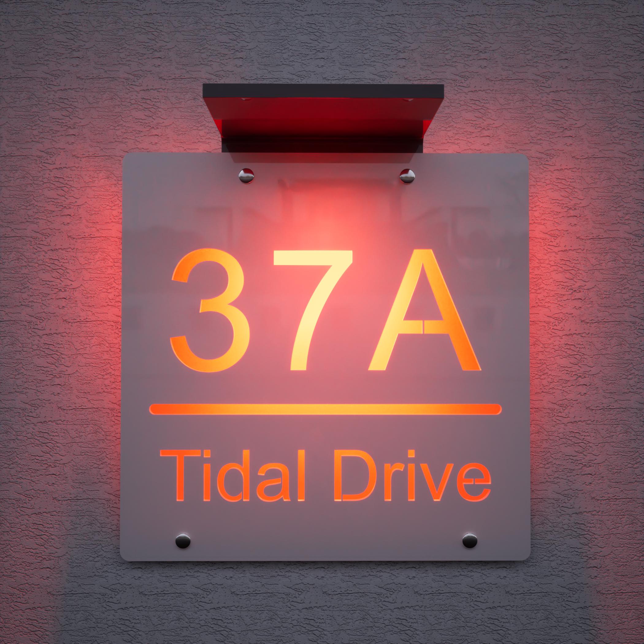 Solar Powered Address Sign | No Wiring Installation | Personalized ...
