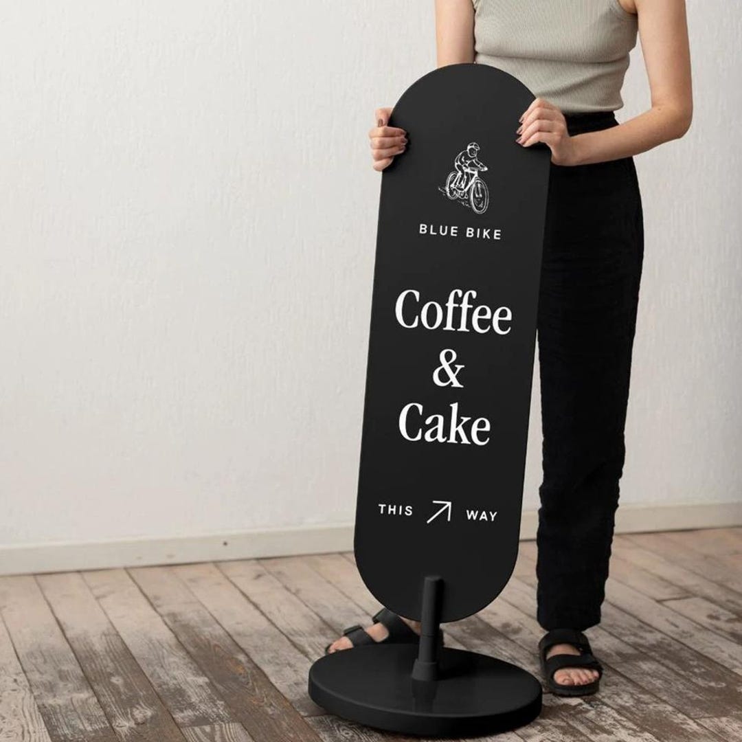 Directional Standing Sign With Arrow -double-sided A-frame Sign|outdoor ...