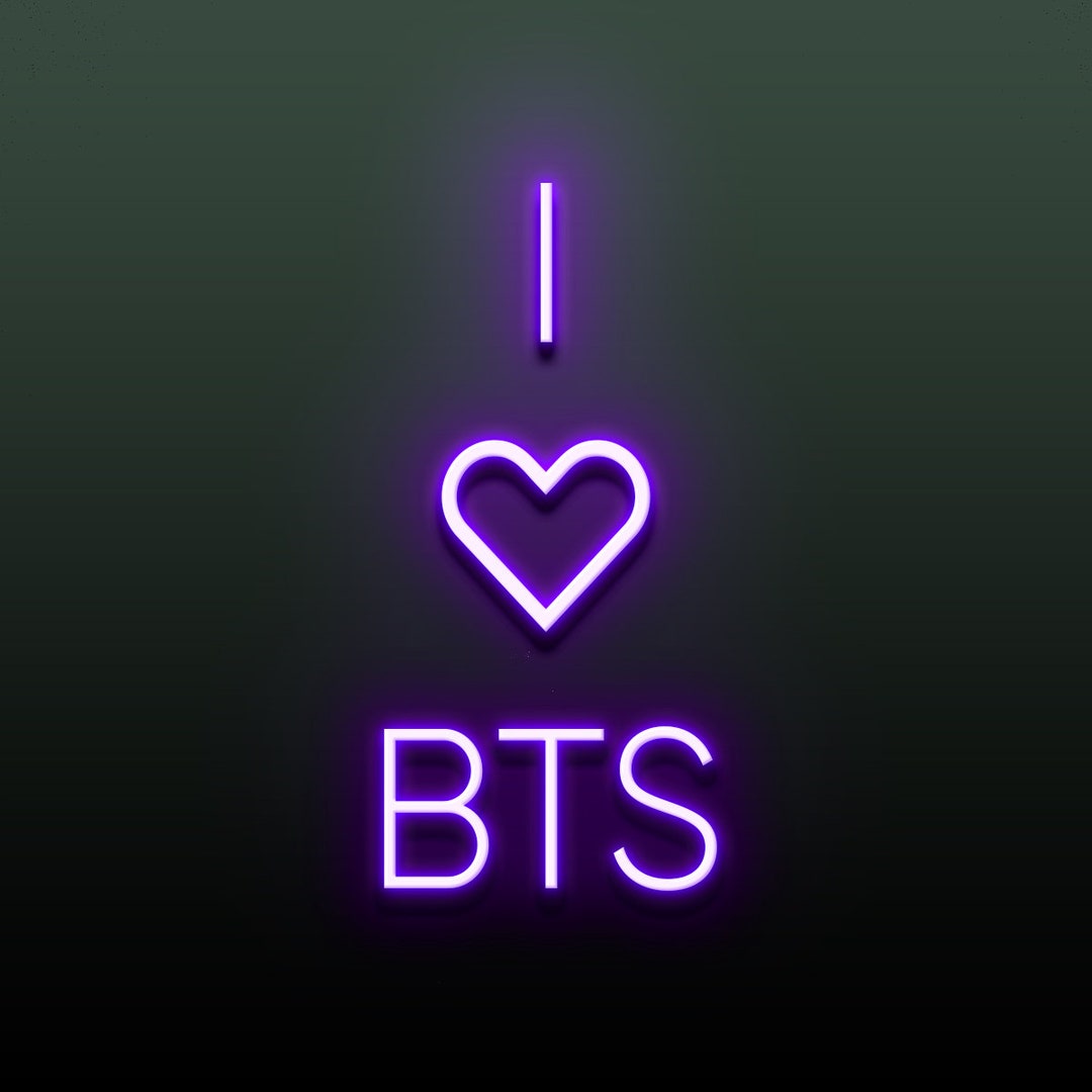 I Love Bts,neon Signs,bts Army,bts Gift Birthday,kpop Logo Light,neon ...