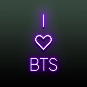I Love Bts,neon Signs,bts Army,bts Gift Birthday,kpop Logo Light,neon ...