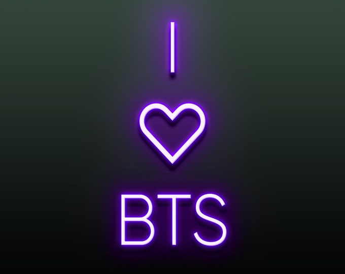 BTS Bangtan Neon Lights Logo Concert Led Sign Wall Decor Banner Lamp ...