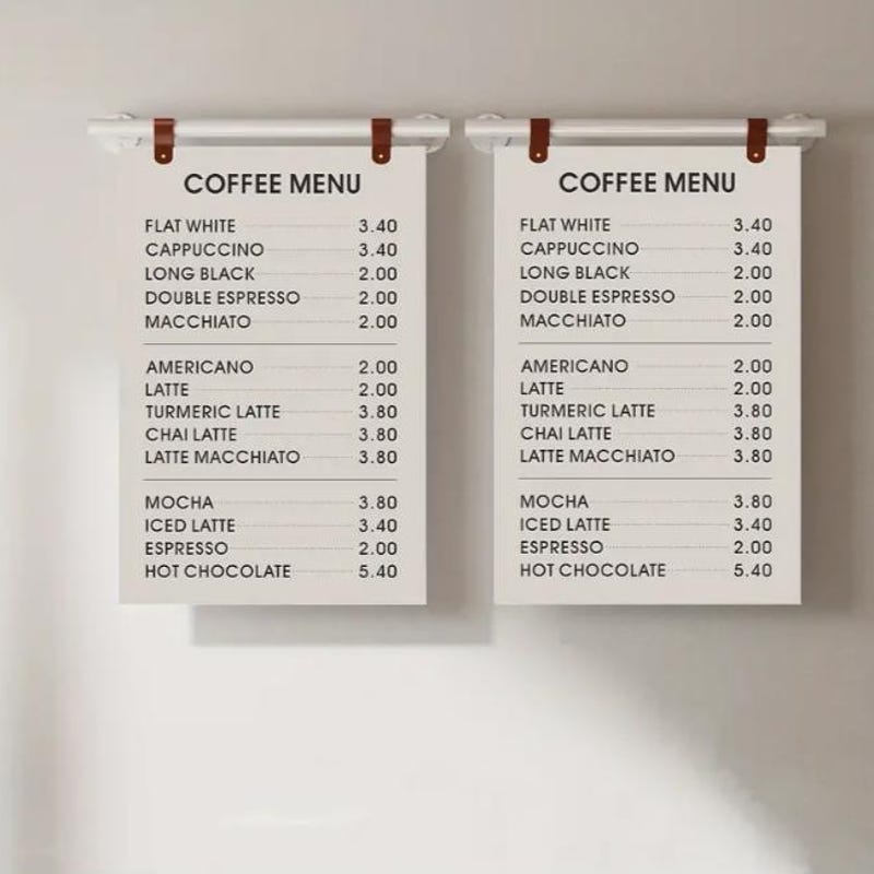 Cafe Menu Board - Etsy