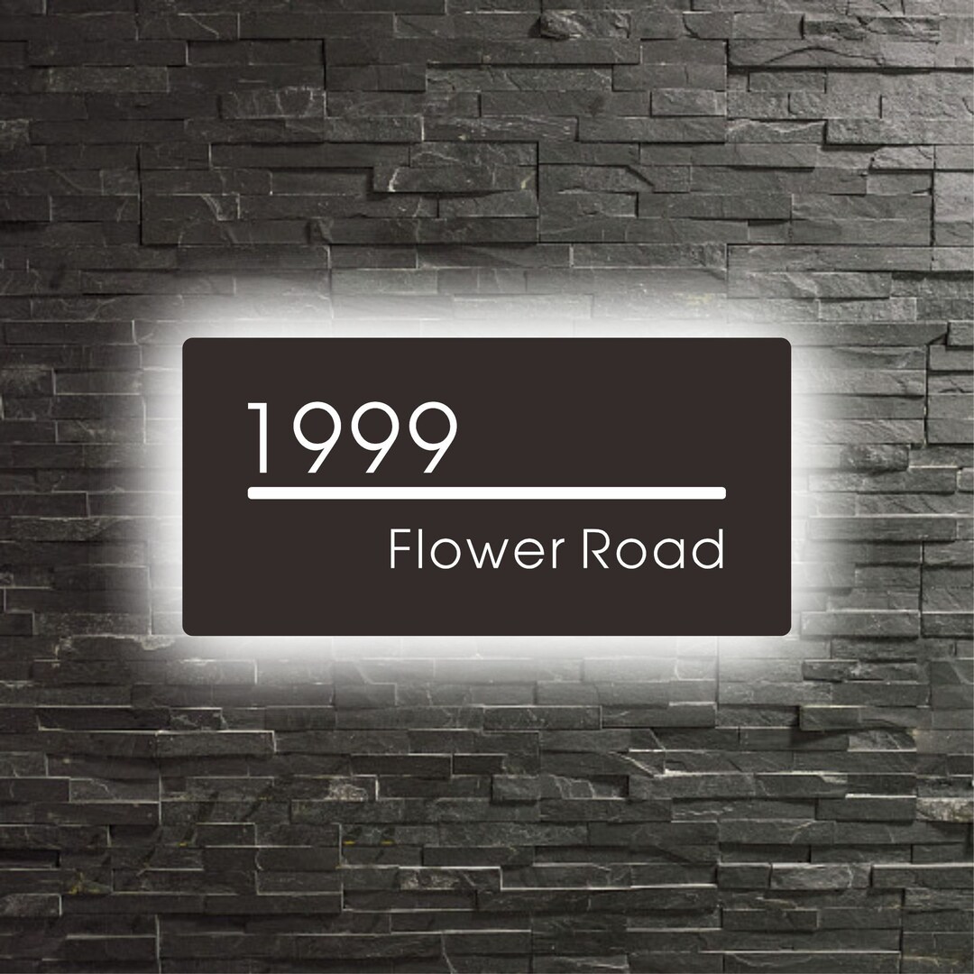 Custom LED Address Signage,house Number Plaque,illuminated Street Signs ...