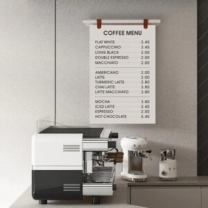 Metal Wallmounted Menu Board for Cafes and Restaurants,customizable ...