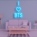I Love Bts,neon Signs,bts Army,bts Gift Birthday,kpop Logo Light,neon ...