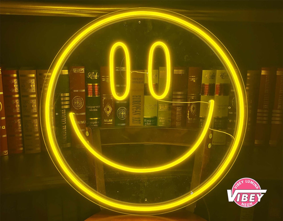 Emoji Neon Sign,smilely Neon Lights,hanging Wall Art,room Decoration ...