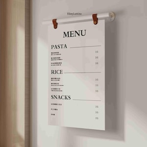 Metal Wallmounted Menu Board for Cafes and Restaurants,customizable ...