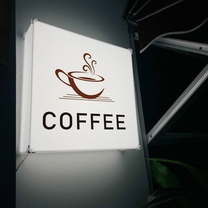 Light Box Sign, Logo Brand Sign, Led Light Box Sign, Square Light Box ...