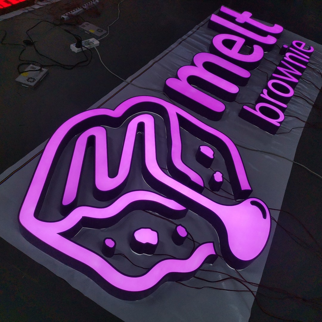 Diseño de letras de canal, alfabeto de luz frontal personalizado ...