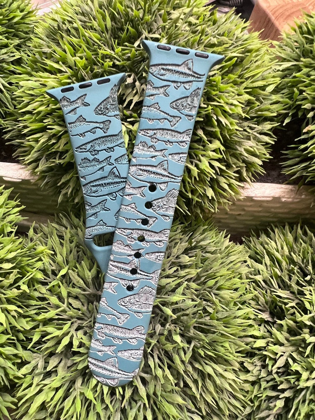 DIGITAL DOWNLOAD Fishing, Trout, Bass, Perch Pattern Watchband File ...