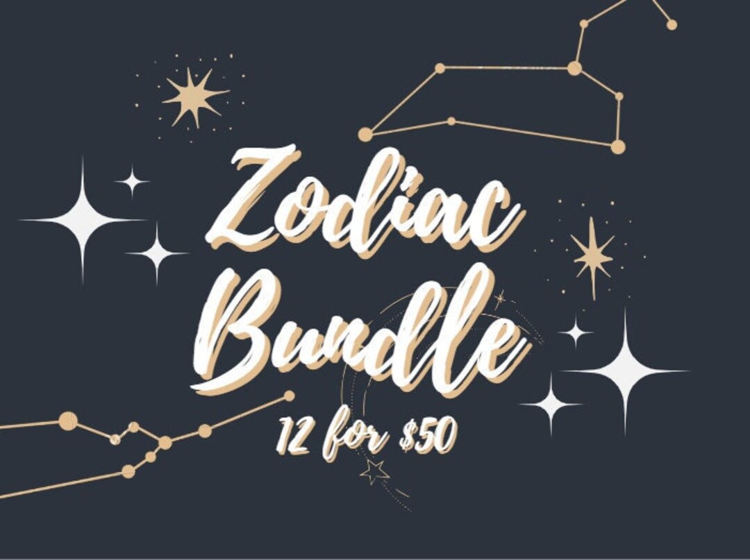 DIGITAL DOWNLOAD Astrology Zodiac Bundle- Includes ALL 12 Signs ...