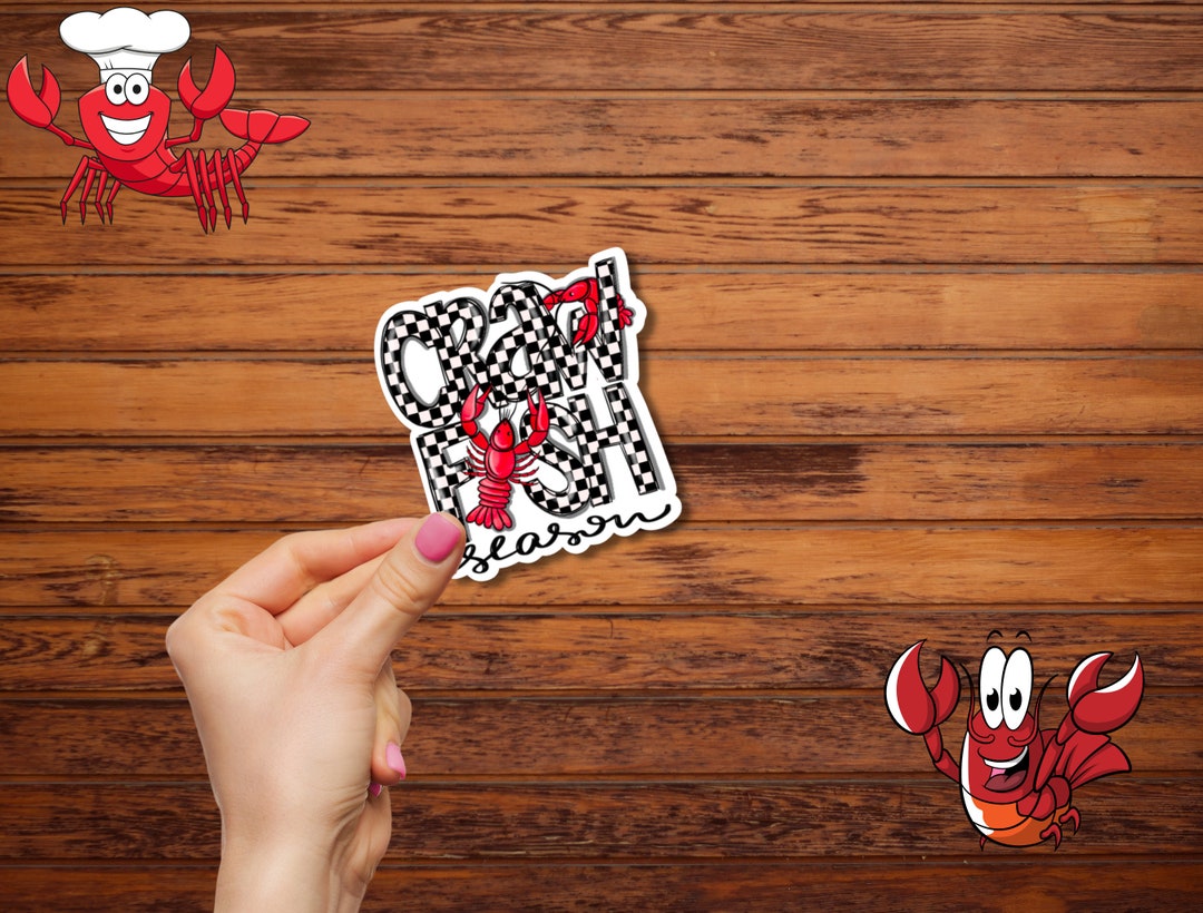 Crawfish Sticker, Mardi Gras Crawfish, Crawfish Season, Vinyl Stickers ...