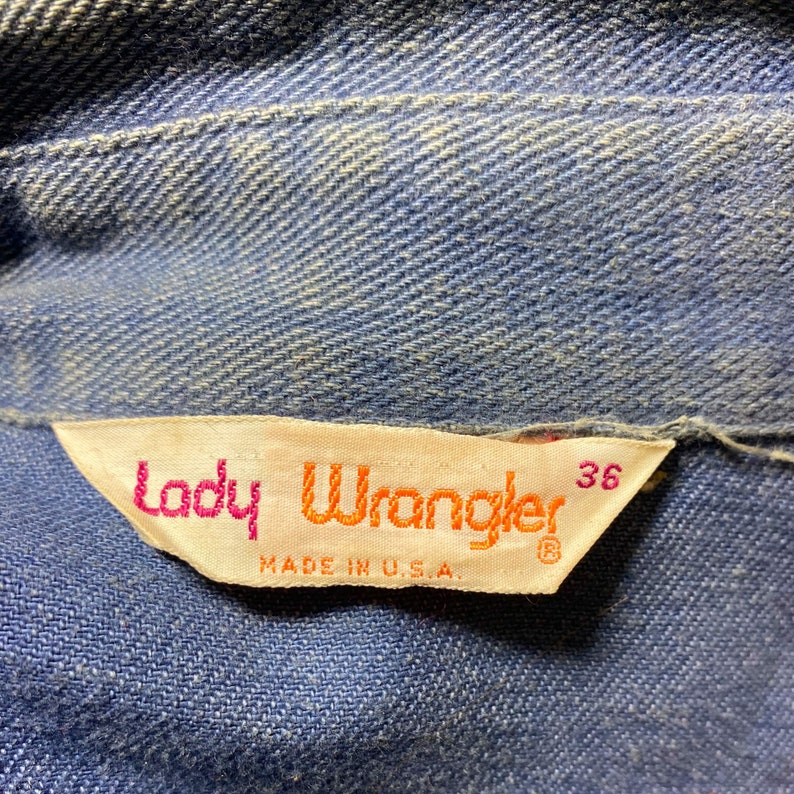 Vintage Lady Wrangler Pearl Snap Denim Shirt - Etsy