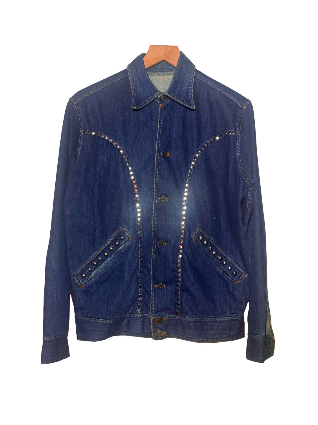 Vintage, Hand Studded, Smoking Lips Back Patch, Levi’s Denim Jacket - Etsy