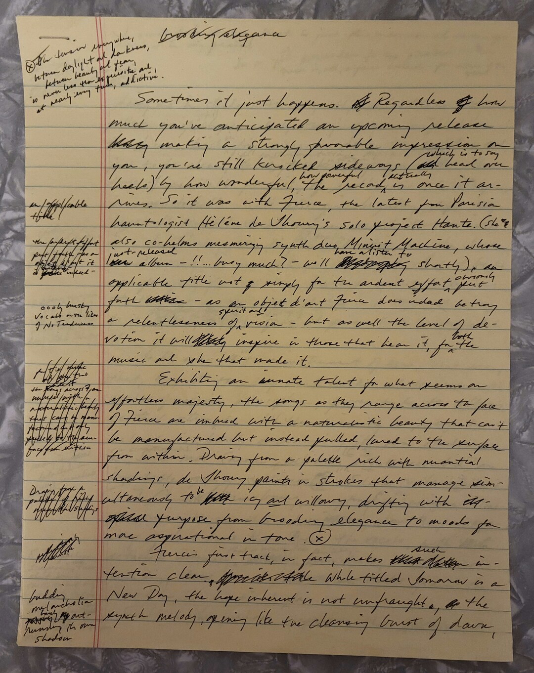 Hante. fierce Album Review, HANDWRITTEN MANUSCRIPT, One-of-a-kind ...