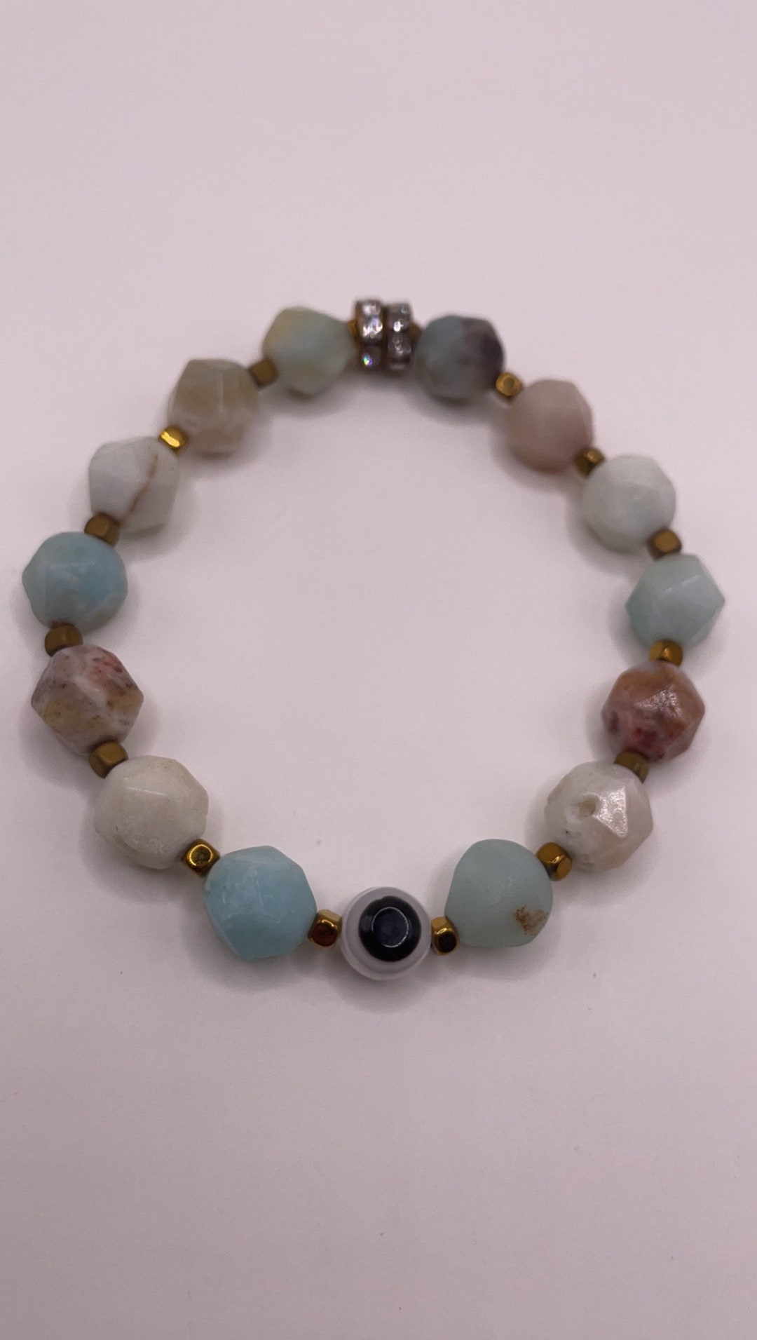 Evil Eye With Amazonite Gemstones - Etsy