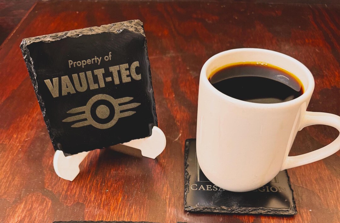 Fallout Themed Slate Coasters Fallout Gift Fallout Gift Set - Etsy