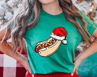 Hot Dog Santa Shirt - Etsy