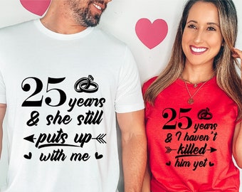 25th Wedding Anniversary Shirt - Etsy