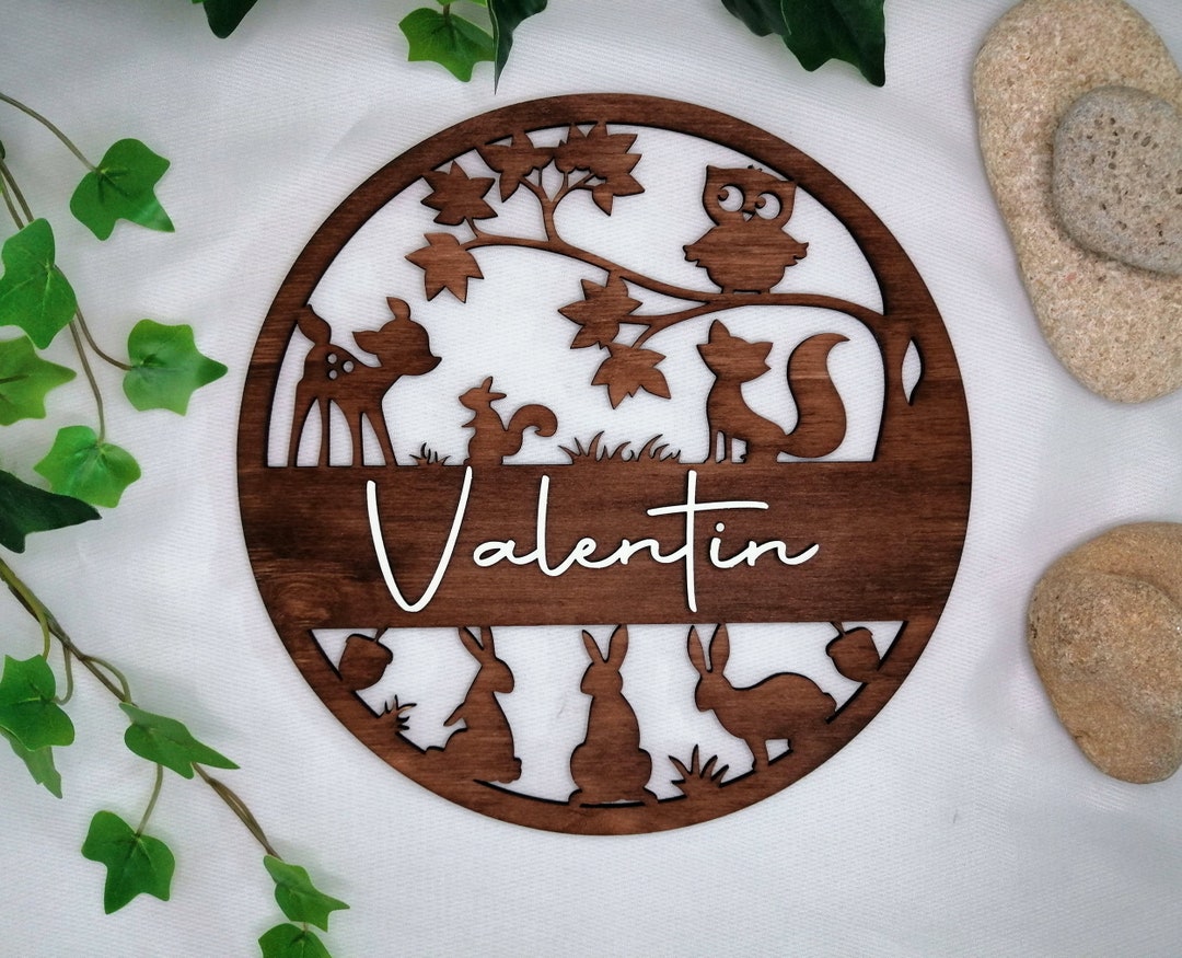 Wooden Crown With Customizable First Name Forest Theme Boho Country ...