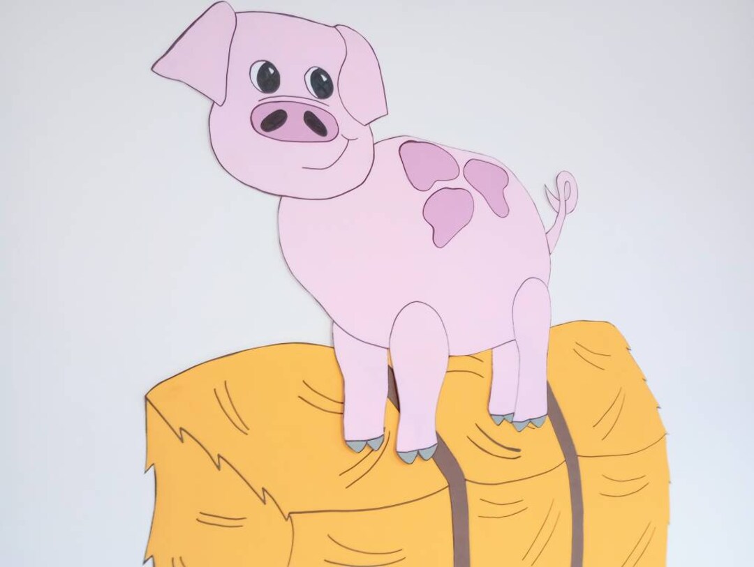 Backdrop Pig Backdrop Pig Wall Art Party Backdrops Farm - Etsy