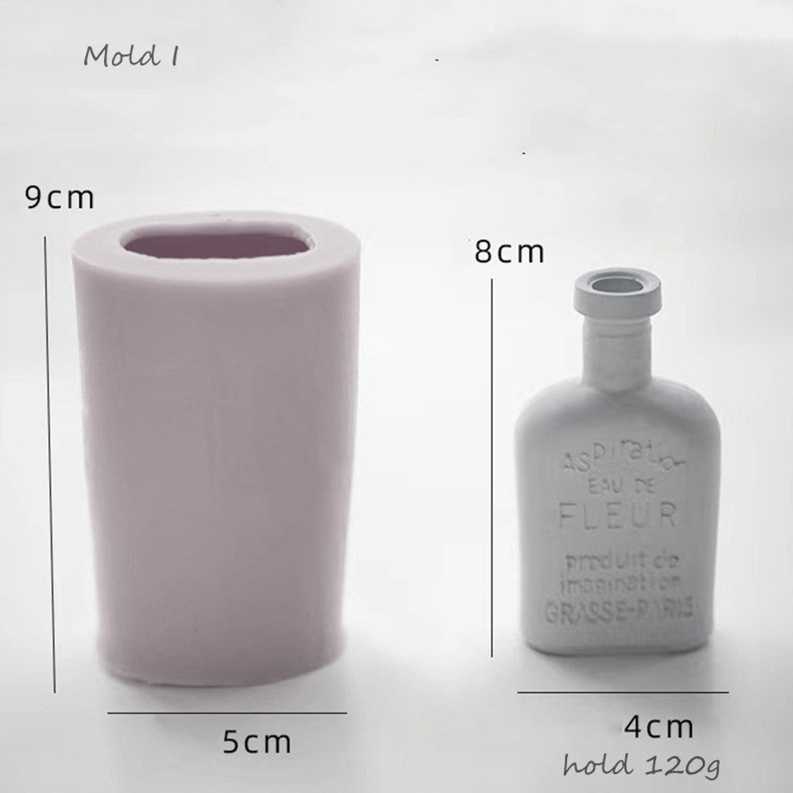 Bud Vases Silicone Mold for Concrete, Dried Flower Vessel Form, Planter ...