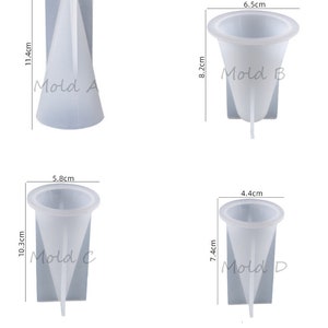 Ring Cone Pyramid Cement Mold Resin Jesmonite Silicone Mould for Making ...