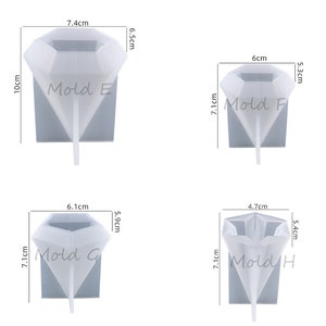 Ring Cone Pyramid Cement Mold Resin Jesmonite Silicone Mould for Making ...