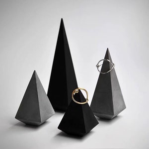 Ring Cone Pyramid Cement Mold Resin Jesmonite Silicone Mould for Making ...