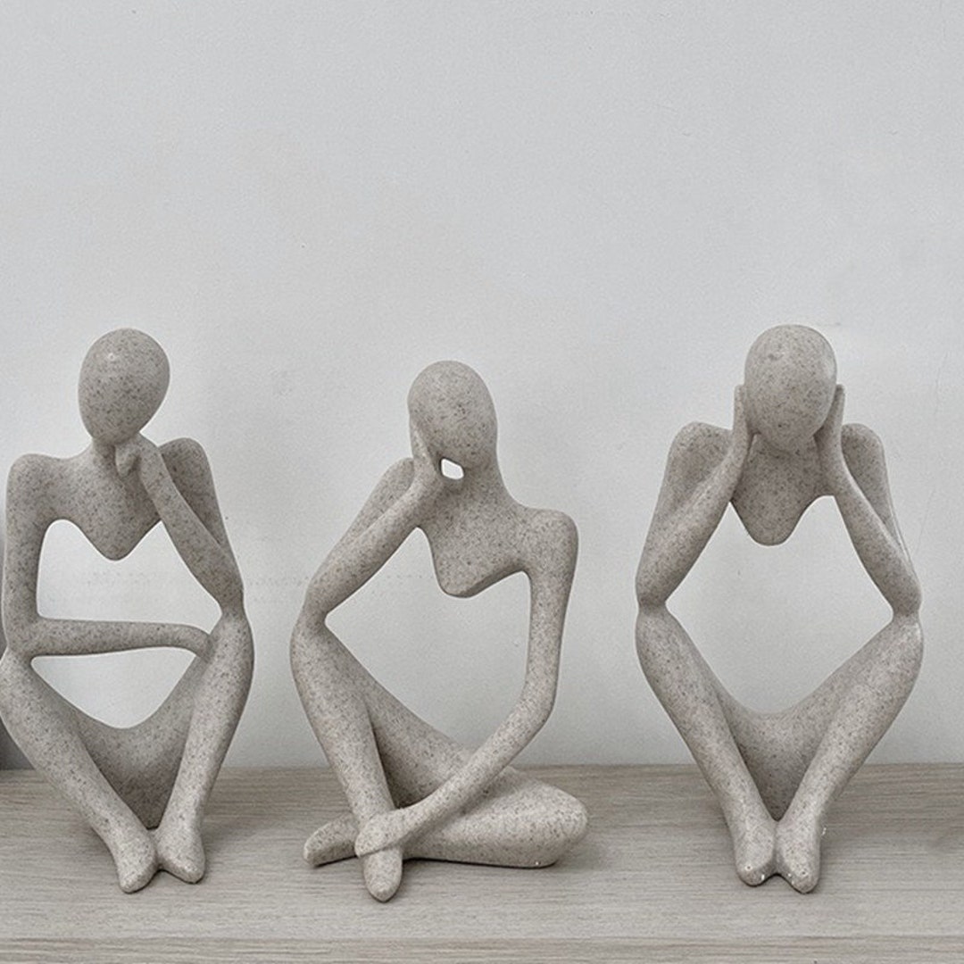 Thinker Statue Concrete Casting Mold,abstract Sculpture Jesmonite ...