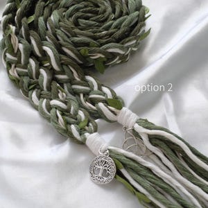Personalized Handfasting Cord With Green Leaves,celtic Ceremony,irish ...