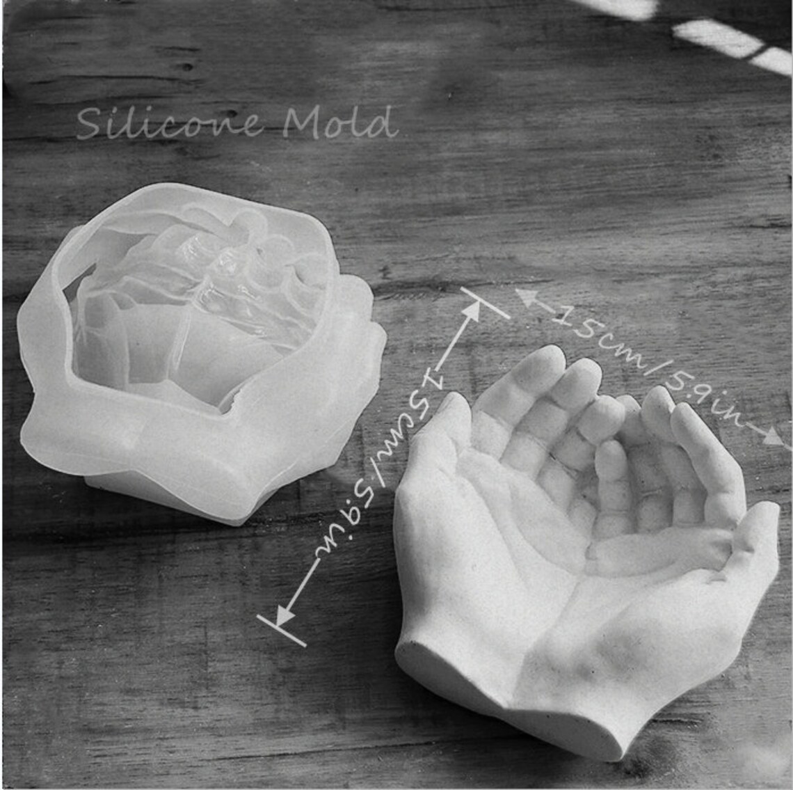 3D Hand Sculpture Silicone Mouldgypsum Cement Pot Mouldhands | Etsy