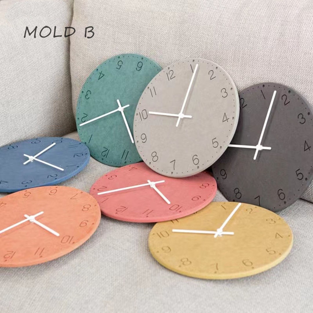 Wall Clock Mold for Making Unique Home Decor,concrete Casting,handmade ...
