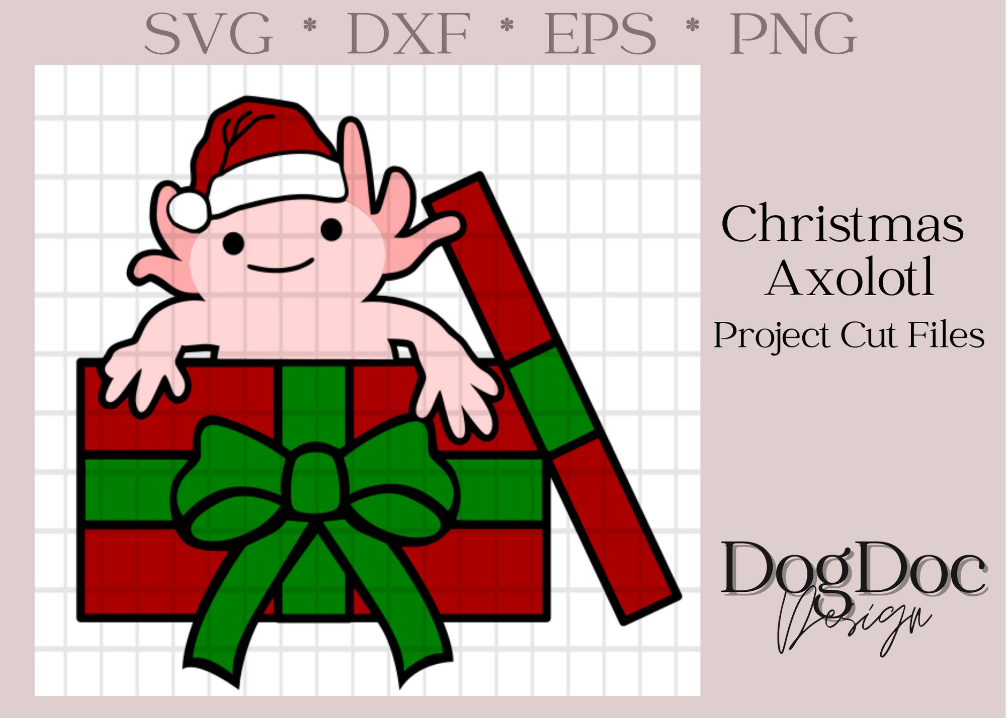 Christmas Axolotl; Santa Axolotl; Cricut, Eps, Dxf, Png, Craft, Pet ...