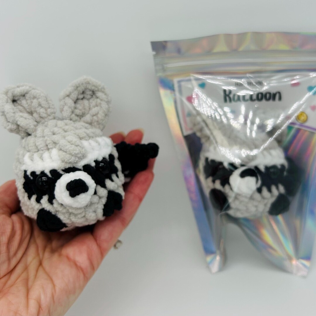 Little Raccoon Plushie Backpack Buddy Plushie Keychain Optional Chunky ...
