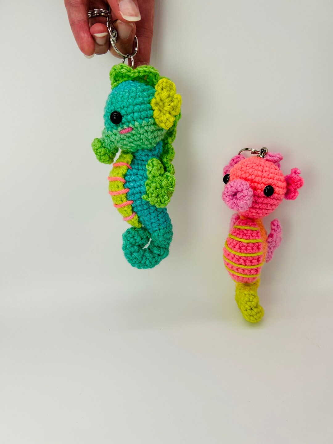 Bright Rainbow Seahorse Bag Charm Keychain – Sea Horse Gift Sea Horse ...