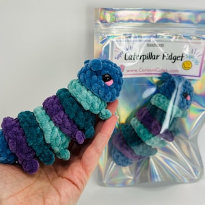 Handmade Fuzzy Caterpillar Fidget Toy: Sensory Plush - Etsy
