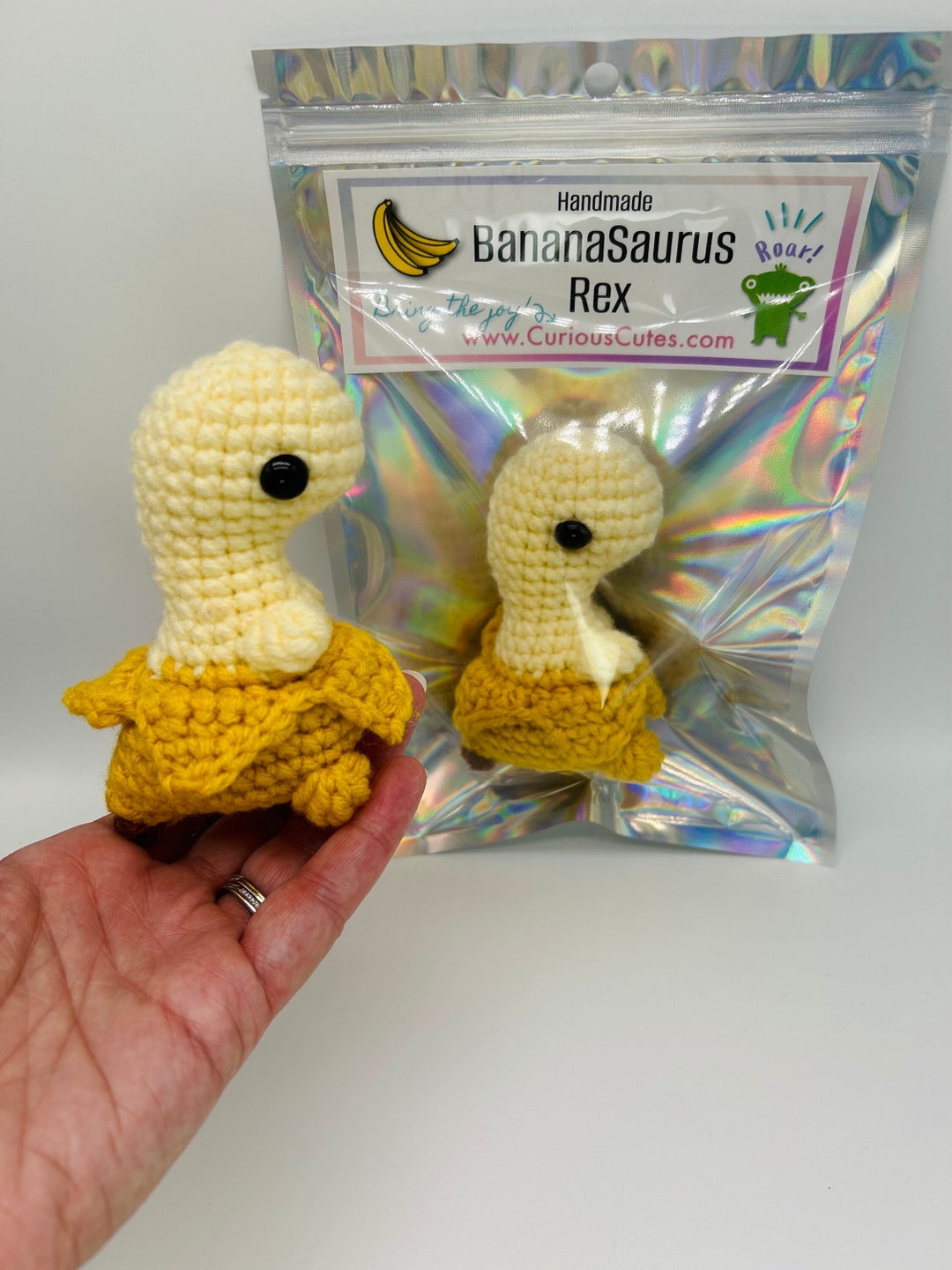 Bananasaurus Rex Dinosaur T-rex Plushie Small Dinosaur Stuffed Dinosaur ...