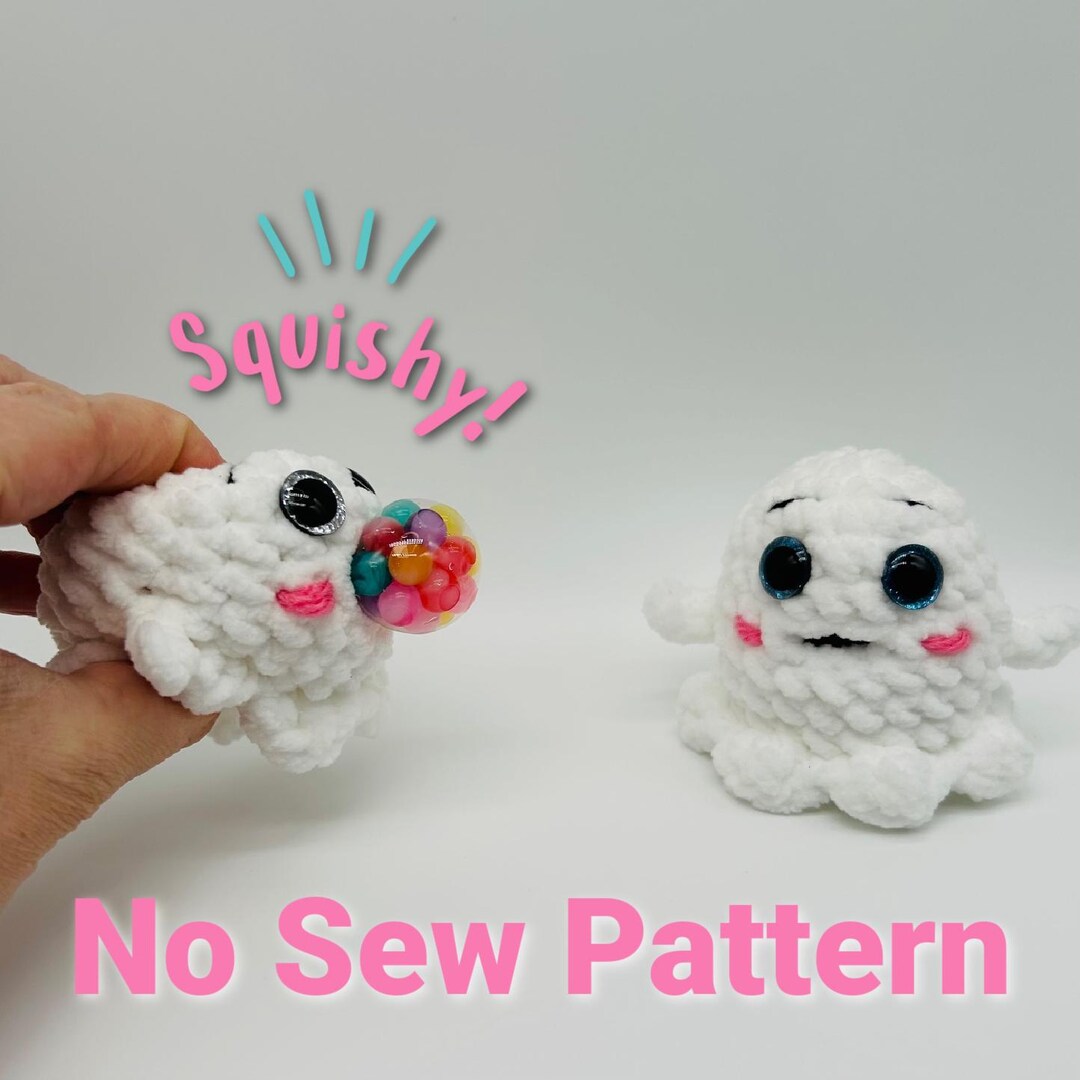 No Sew Ghost Stress Ball Crochet Pattern (PDF Digital Download) - Etsy