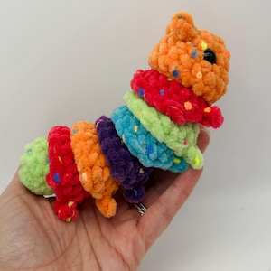 Handmade Fuzzy Caterpillar Fidget Toy: Sensory Plush - Etsy