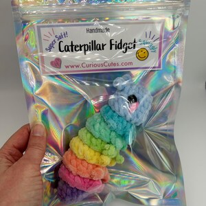 Handmade Fuzzy Caterpillar Fidget Toy: Sensory Plush - Etsy