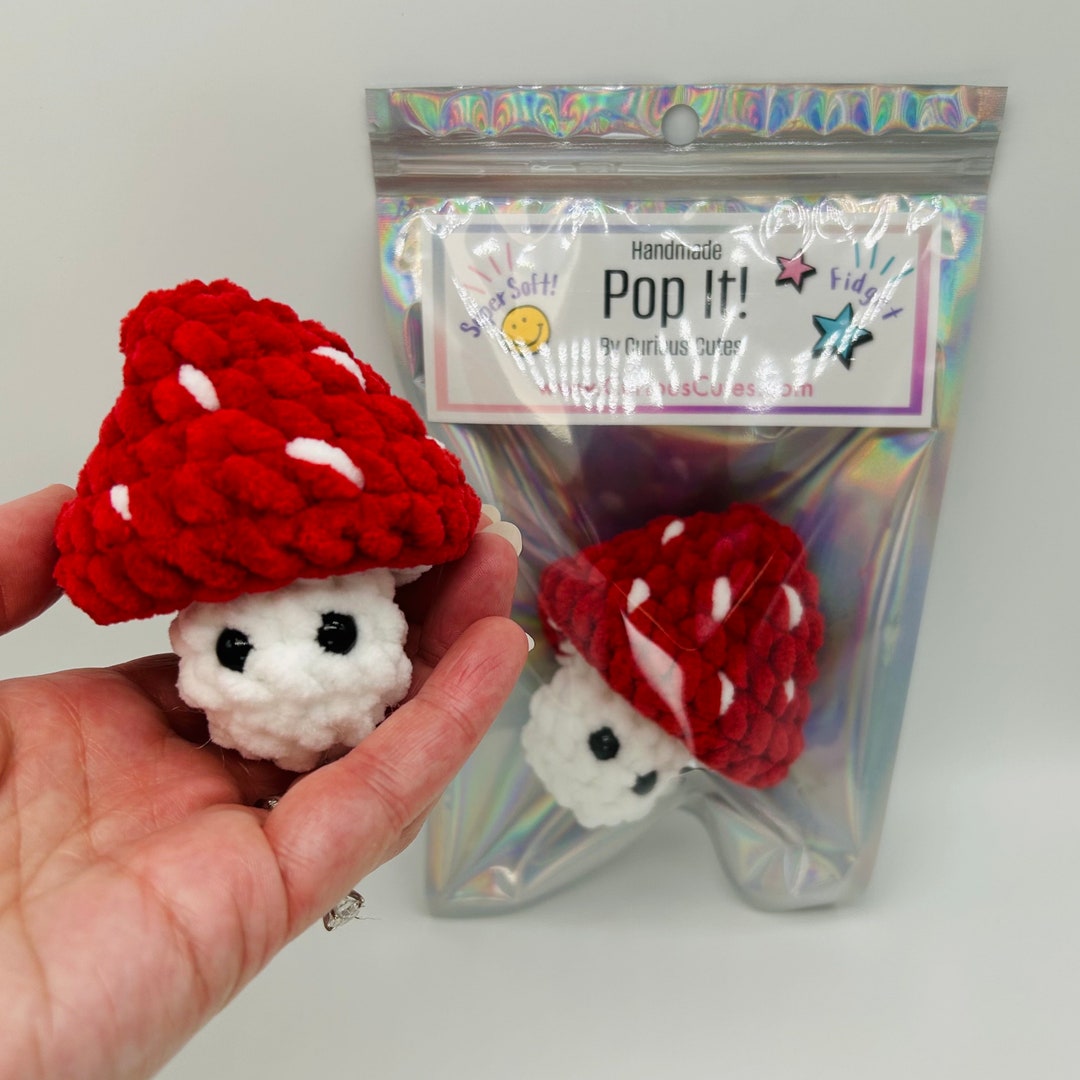 Mushroom Pop It Silent Fidget Toy Pop It Plush Mushie Pop Mushroom ...