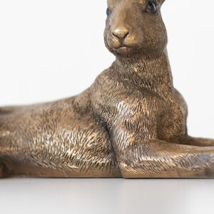 Bronze Laying Hare Ornament Figurine Statue Sculpture Animal Figure ...