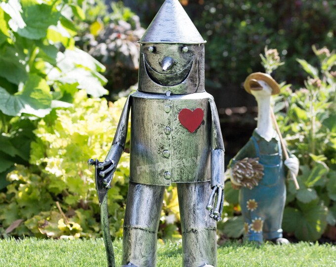 Tin Man 41cm Tall Metal Sculpture Indoor/outdoor Garden - Etsy