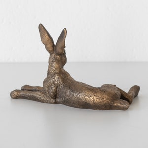 Bronze Laying Hare Ornament Figurine Statue Sculpture Animal Figure ...