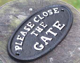 Cast Iron Gate Signs - Etsy UK
